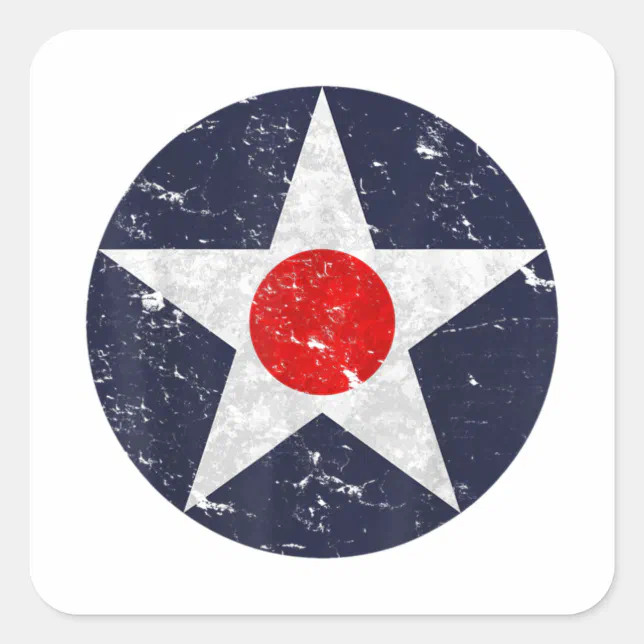 Air Corps WW1 WWII Military Vintage Aircraft Pilot Square Sticker | Zazzle