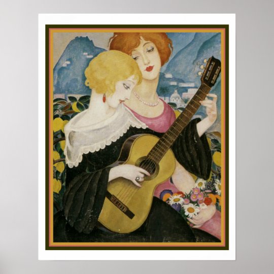 "Air de Capri" 1923 Gerda Wegener 16 x 20 Poster | Zazzle.com