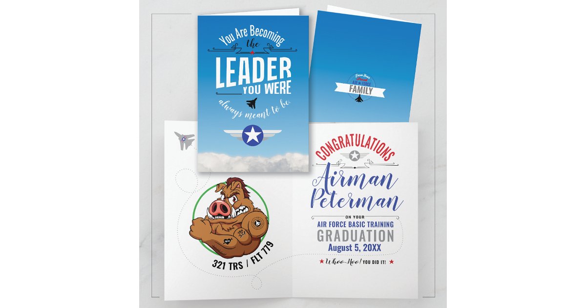 Air Force Basic Training 321 Warthogs Graduation Card | Zazzle
