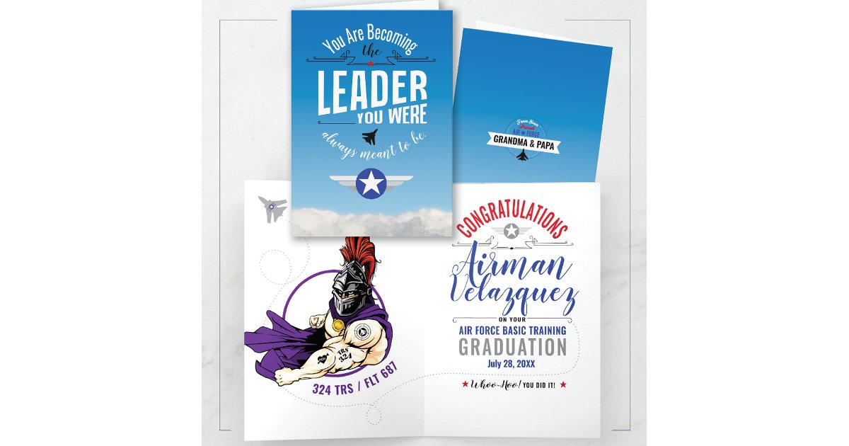 Air Force Basic Training 324 Knights Graduation Card | Zazzle