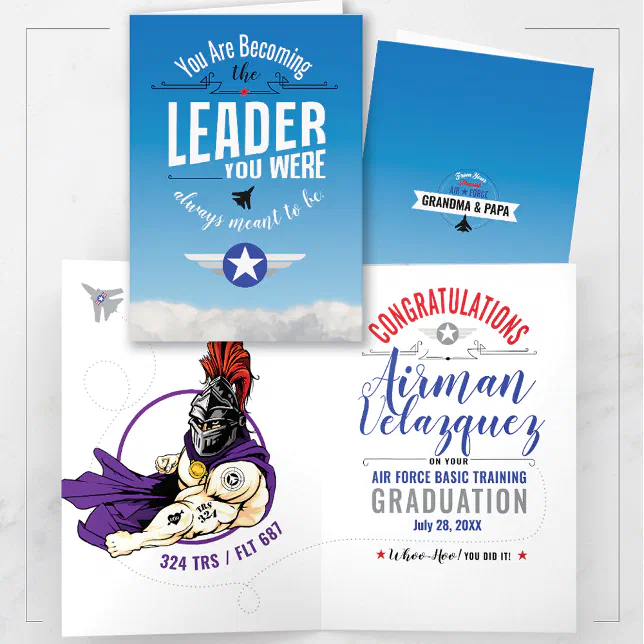 Air Force Basic Training 324 Knights Graduation Card | Zazzle