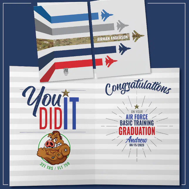 Air Force Basic Training Graduation 321 Warthogs Card | Zazzle