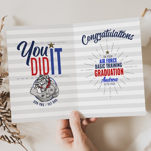 Air Force Basic Training Graduation 326 Bulldogs Card | Zazzle