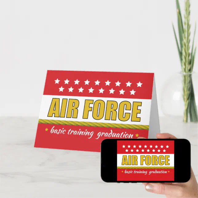 Air Force Basic Training Graduation Congrats Card | Zazzle