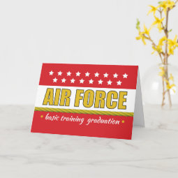 Air Force Basic Training Graduation Congrats Card | Zazzle