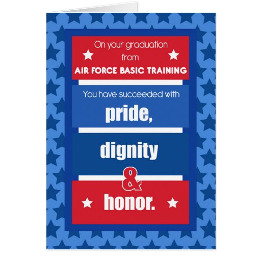 Air Force Basic Training Graduation Congratulation Card | Zazzle