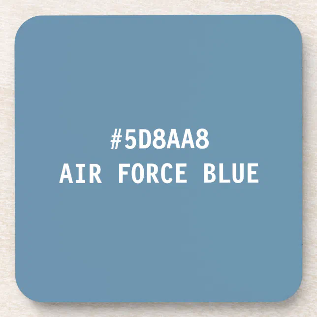 Air Force Blue Hex Color Code Coaster Set | Zazzle
