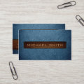 Air Force blue (RAF) Leather Look Professional Business Card | Zazzle