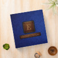 Air Force blue (USAF) Leather Elegant Monogram 3 Ring Binder | Zazzle