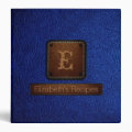 Air Force blue (USAF) Leather Elegant Monogram 3 Ring Binder | Zazzle