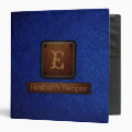Air Force blue (USAF) Leather Elegant Monogram 3 Ring Binder | Zazzle