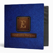 Air Force blue (USAF) Leather Elegant Monogram 3 Ring Binder | Zazzle