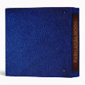Air Force blue (USAF) Leather Elegant Monogram 3 Ring Binder | Zazzle
