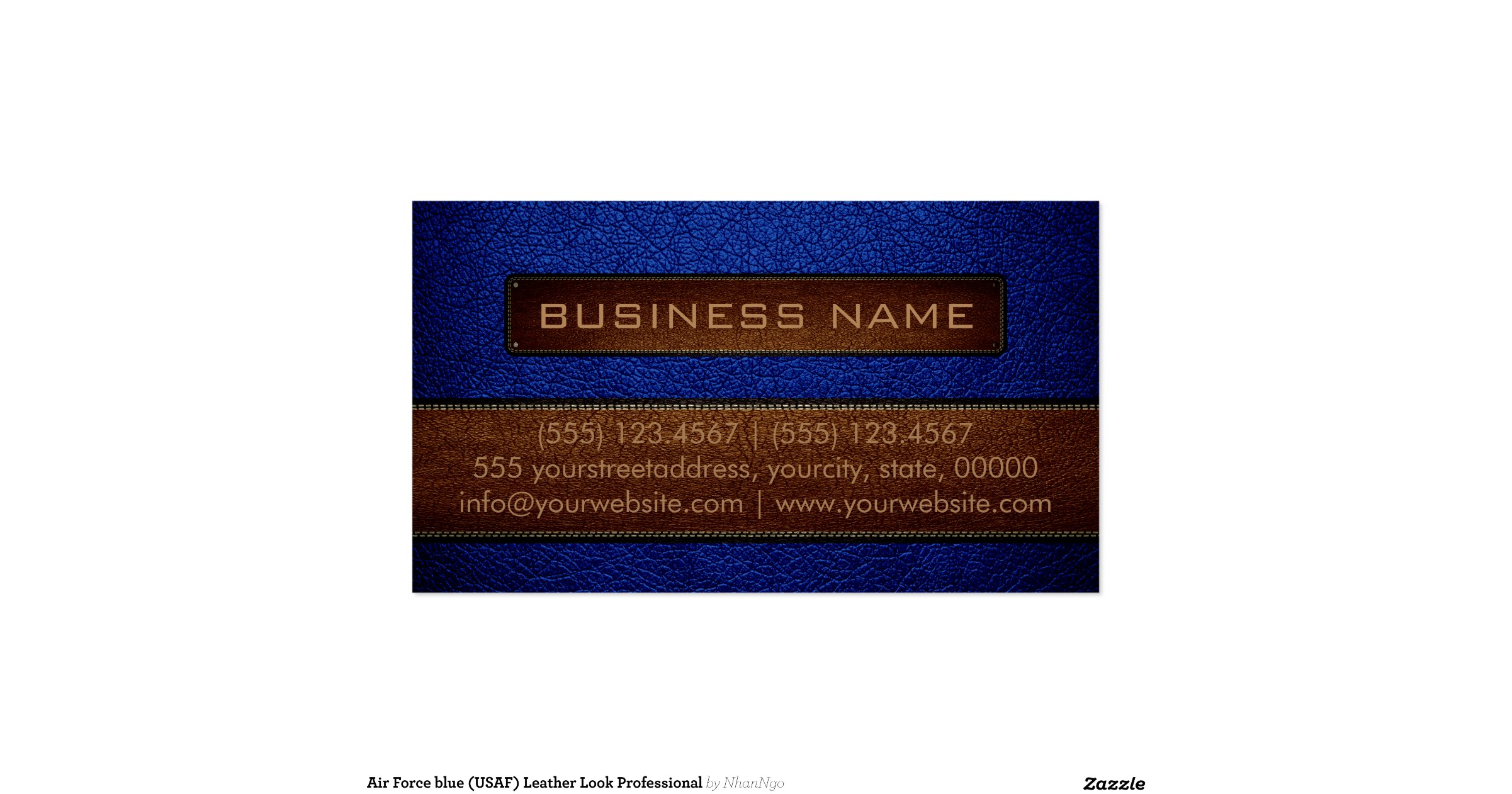 Air Force blue (USAF) Leather Look Professional Double-Sided Standard ...
