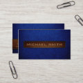 Air Force blue (USAF) Leather Look Professional Business Card | Zazzle