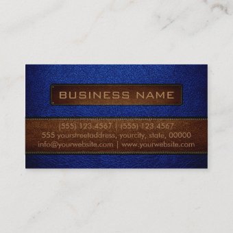 Air Force blue (USAF) Leather Look Professional Business Card | Zazzle