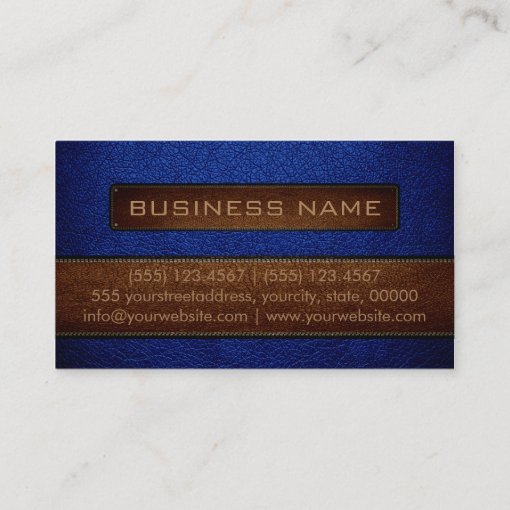 Air Force blue (USAF) Leather Look Professional Business Card | Zazzle