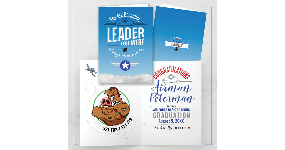 Air Force BMT Graduation 321 Warthogs Basic Card | Zazzle