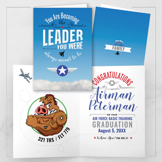 Air Force BMT Graduation 321 Warthogs Basic Card | Zazzle