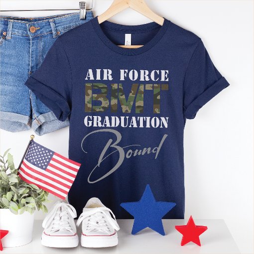 Air Force BMT Graduation Bound Military Front Back T-Shirt | Zazzle