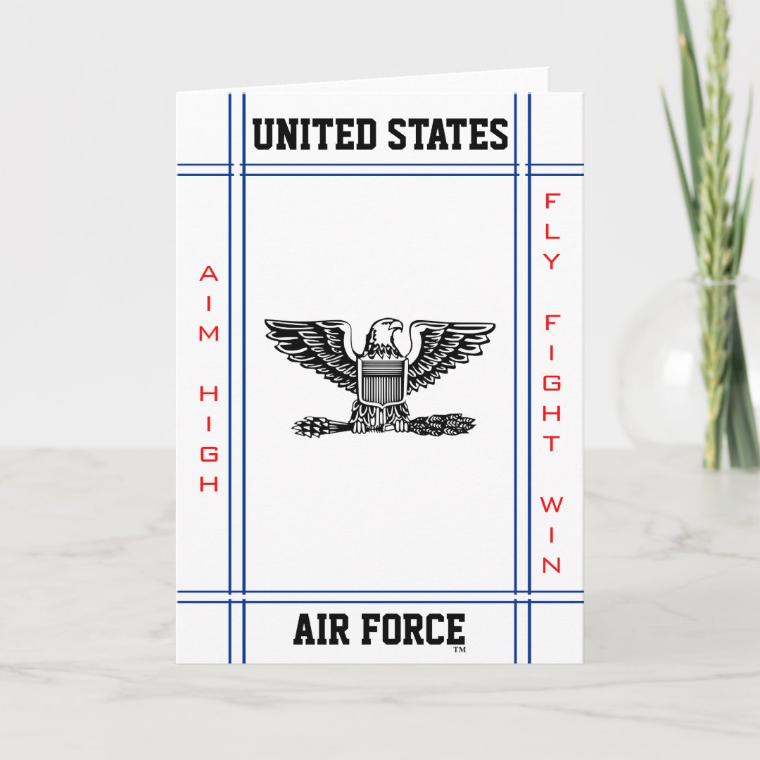 Air Force Colonel O- 6 Col Card | Zazzle