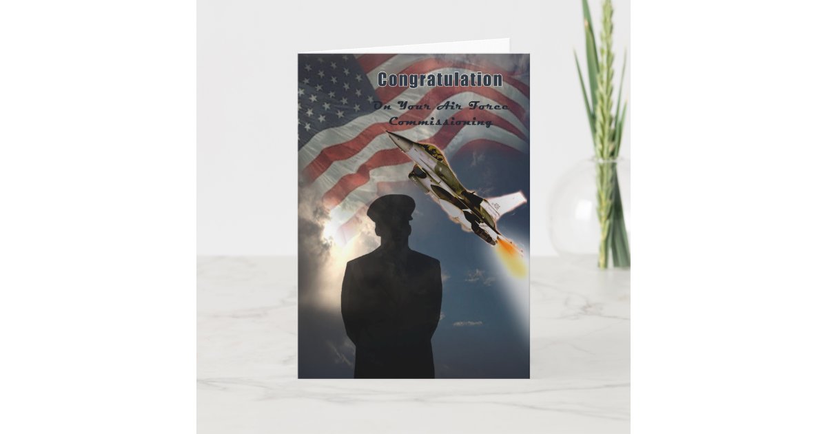 Air Force Commissioning Congratulation Card | Zazzle