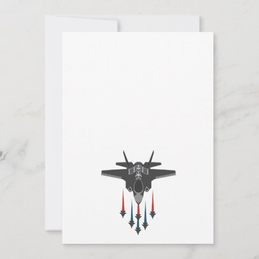 Air force jet fighter pilot Birthday Invitation | Zazzle