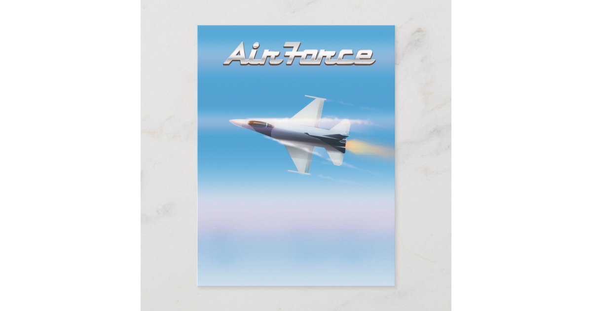 Air Force Jet Poster Postcard | Zazzle