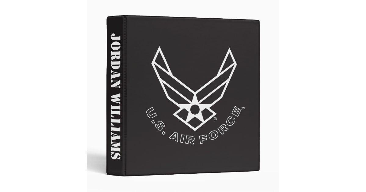 Air Force Logo - Black 3 Ring Binder | Zazzle