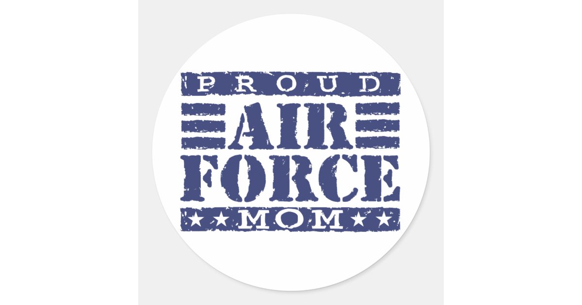 Air Force Mom Classic Round Sticker | Zazzle