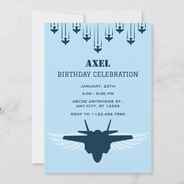 Air Force Pilot birthday Invitation | Zazzle