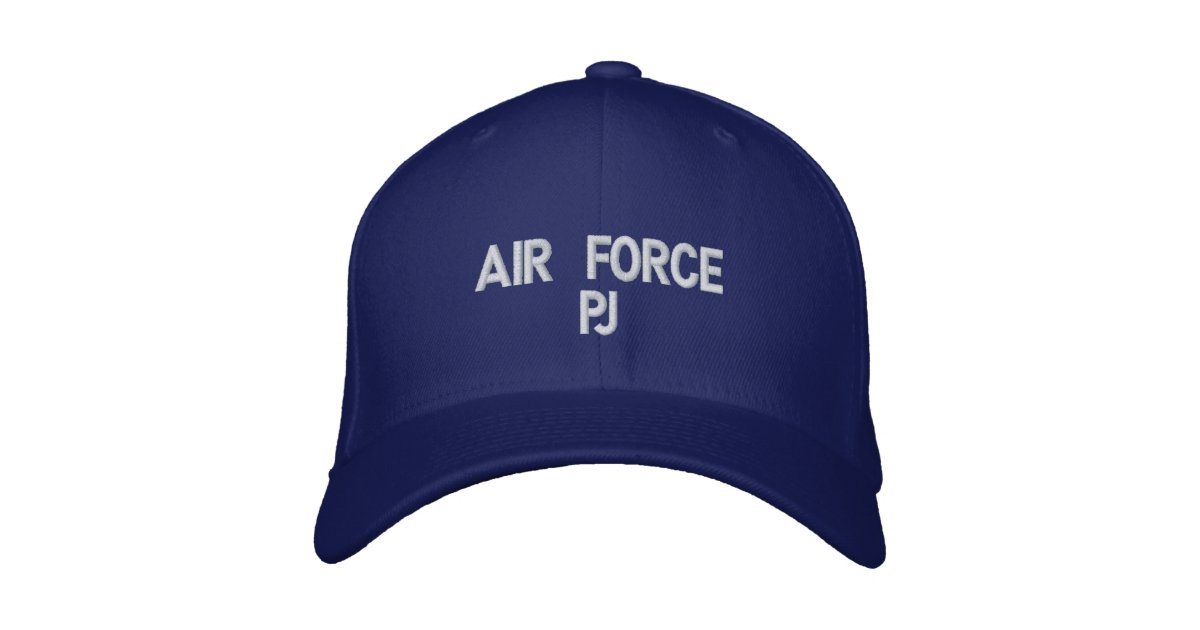 air force pj embroidered baseball hat | Zazzle