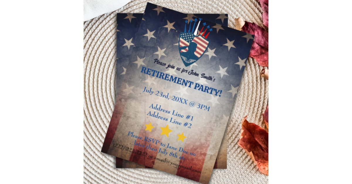 Air Force Retirement Invitations | Zazzle