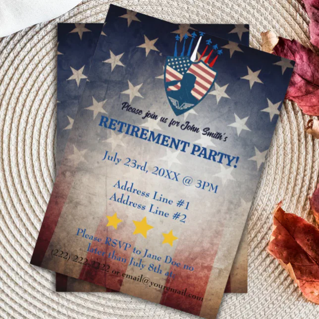 Air Force Retirement Invitations | Zazzle