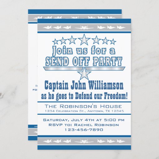 Air Force Send Off Deployment Party Invitation | Zazzle