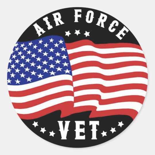 Air Force Vet Classic Round Sticker | Zazzle.com
