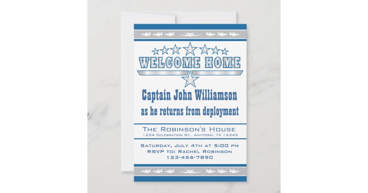 Air Force Welcome Home Invitation | Zazzle
