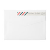 Air Mail | Holiday Return Address Wrap Around Label | Zazzle