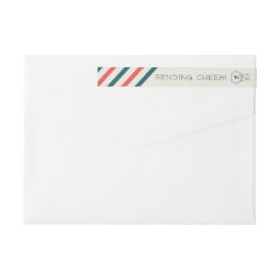 Air Mail | Holiday Return Address Wrap Around Label | Zazzle