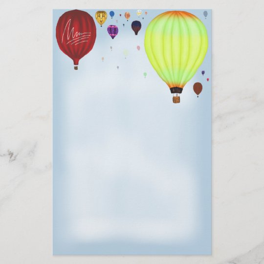Air Mail ~Hot Air Balloons~ Stationery | Zazzle.com