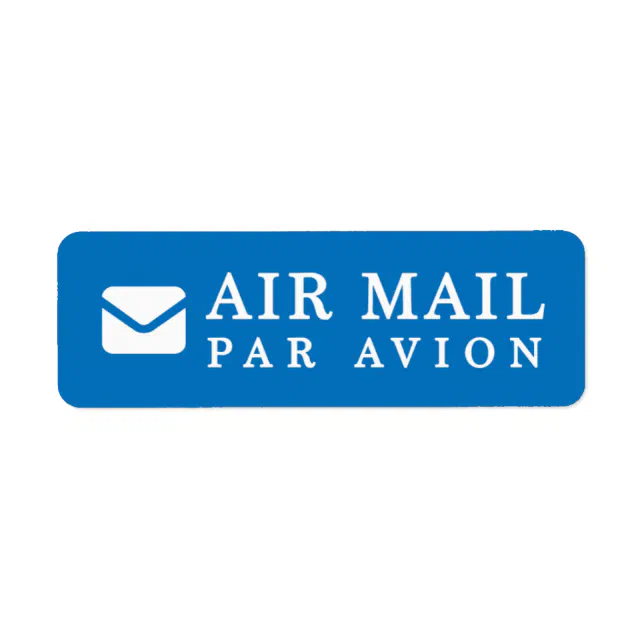 AIR MAIL PAR AVION 手紙 エアメールシール mail letter ラベル Label | Zazzle