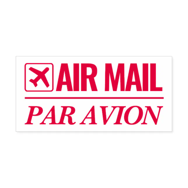 Air Mail / Par Avion self inking rubber stamp | Zazzle