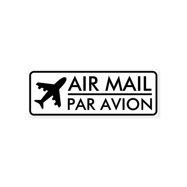 Air Mail - Par Avion (with airplane) Self-inking Stamp | Zazzle
