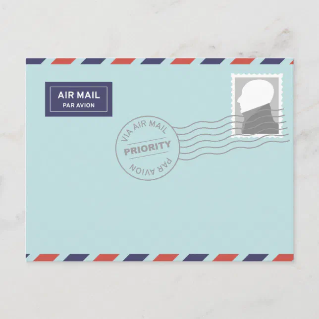 Air mail postcard | Zazzle