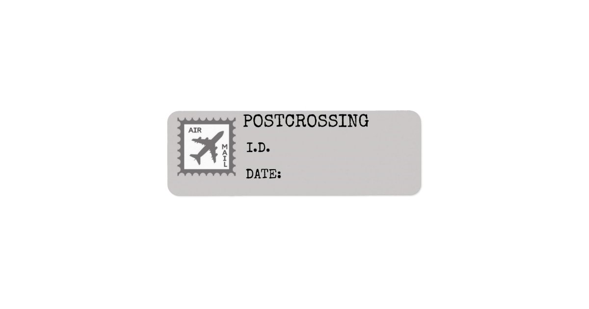 Air Mail Postcrossing ID Labels & Stickers | Zazzle