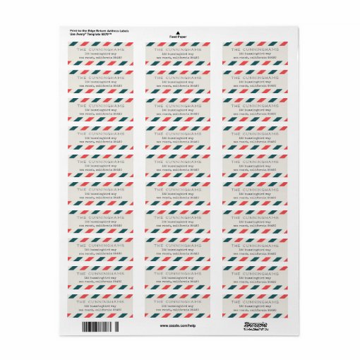 Air Mail Return Address Label | Zazzle