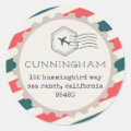 Air Mail Return Address Sticker | Zazzle