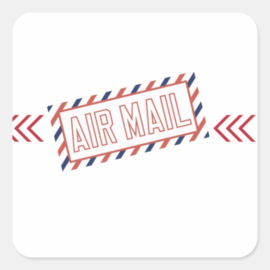 Air Mail Square Sticker | Zazzle.com