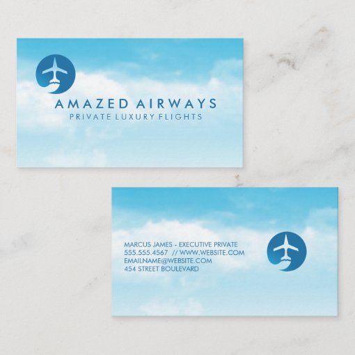 Air Plane | Flight Attendant | Pilot | Airline Business Card | Zazzle