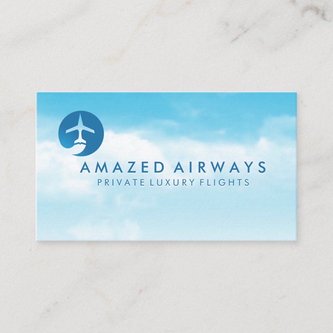 Air Plane | Flight Attendant | Pilot | Airline Business Card | Zazzle